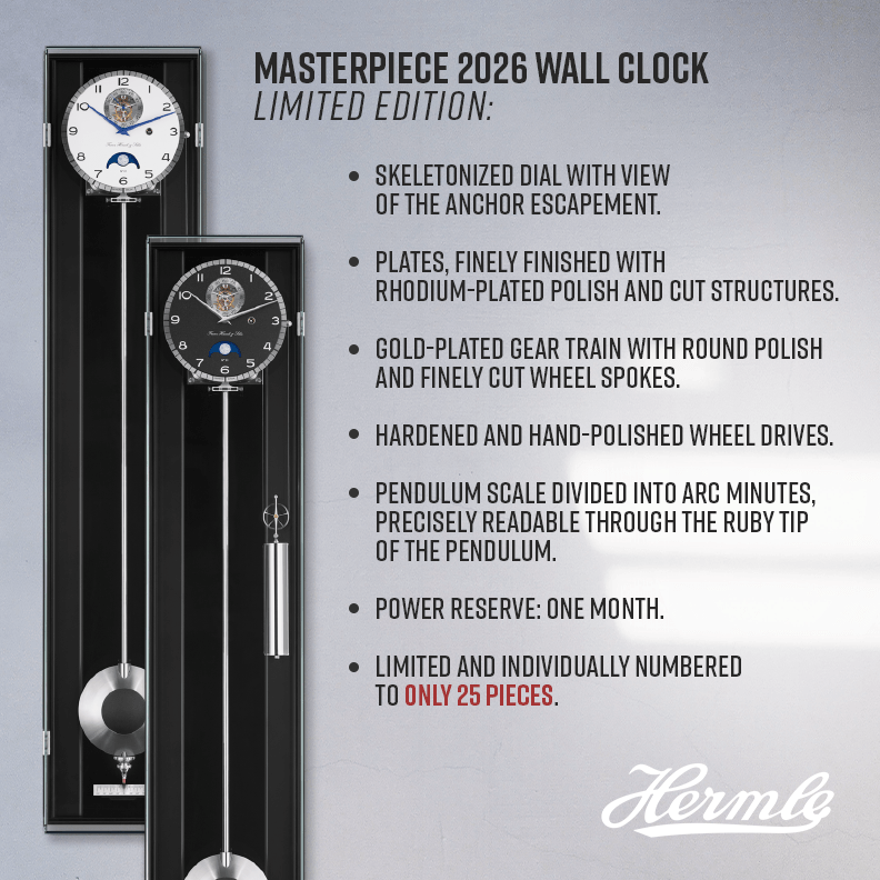 Masterpiece 2026: Limited Edition Luxury Wall Clock – Hermle North America